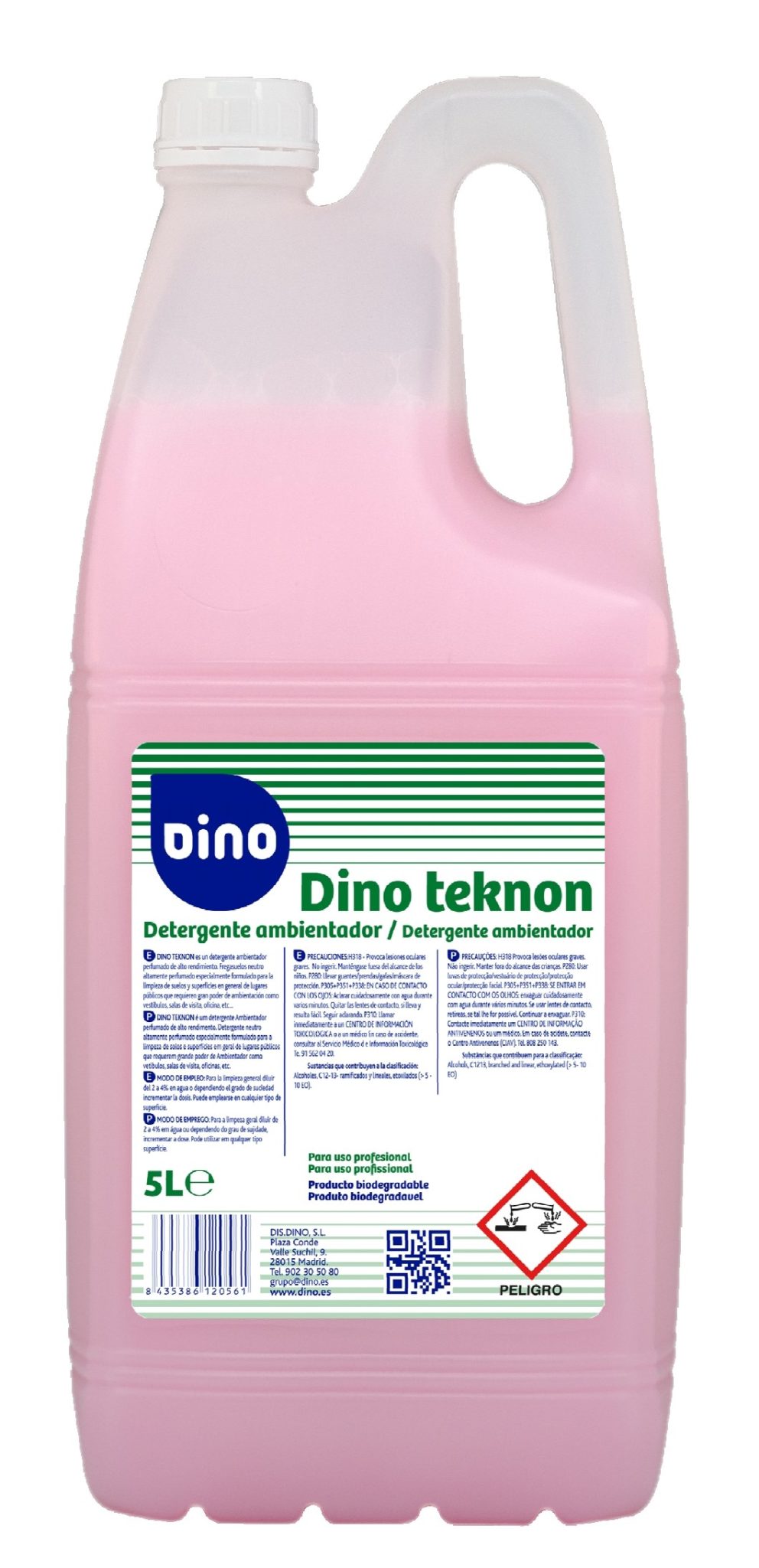 DINO TEKNON DETERGENTE AMBIENTADOR 5 L. | Grupo JPB Facility Services