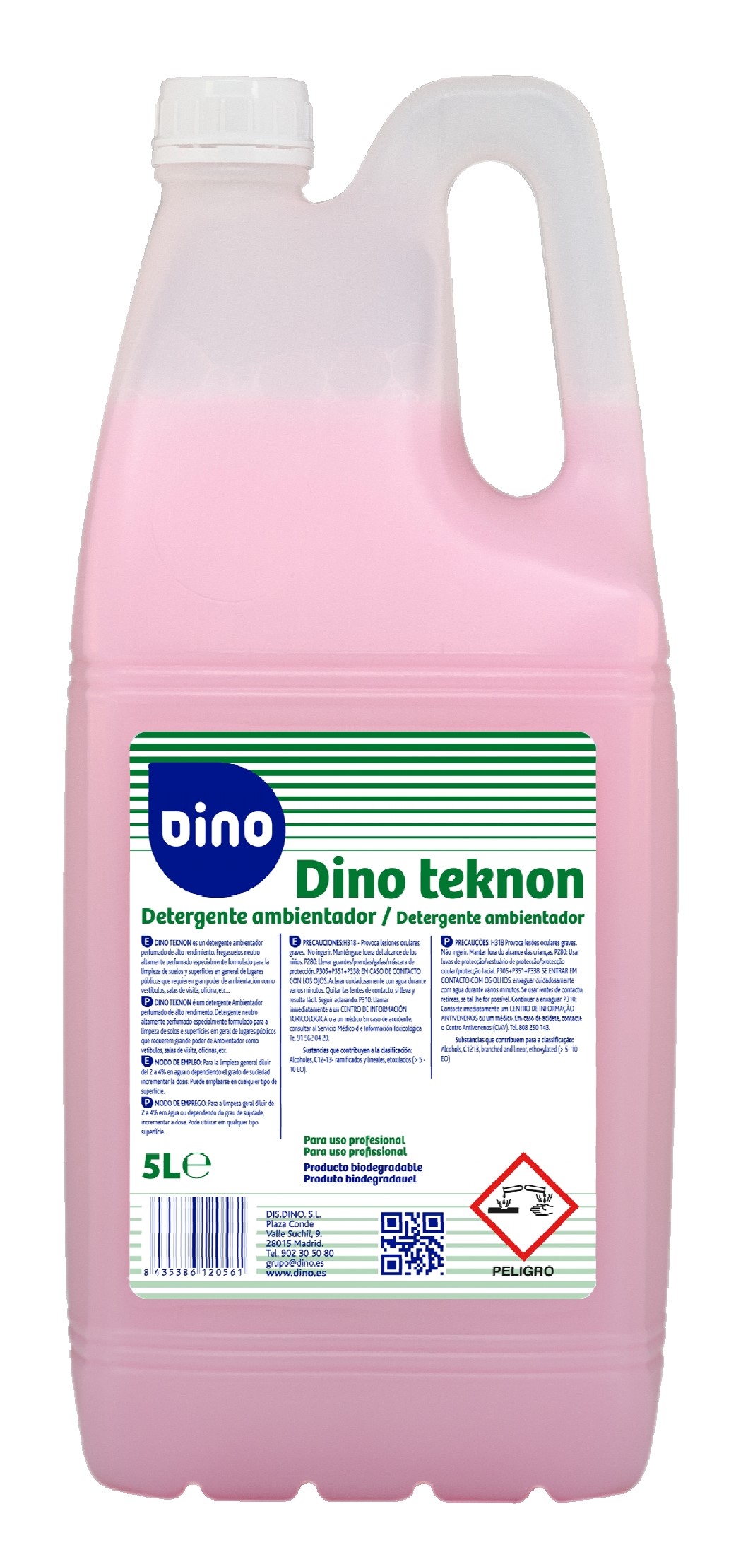 DINO TEKNON DETERGENTE AMBIENTADOR 5 L. | Grupo JPB Facility Services